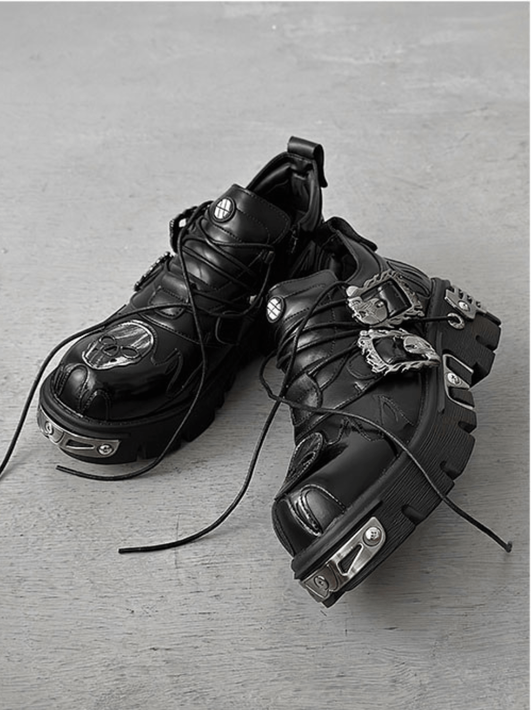 Punk Metal Leather Shoes st1643 – stepblock