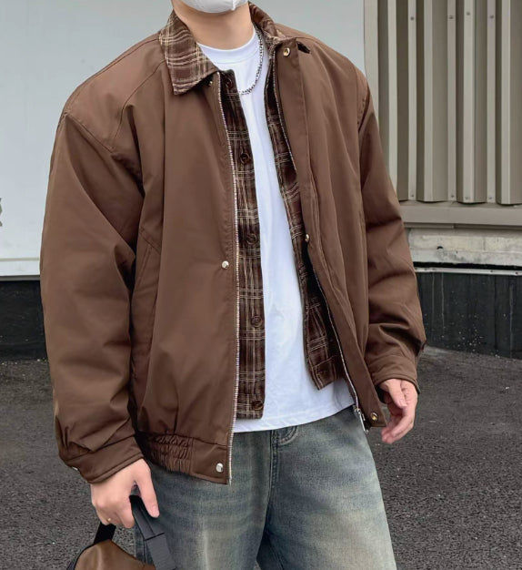 LAYERED PLAID WORK JACKET st5083 – stepblock