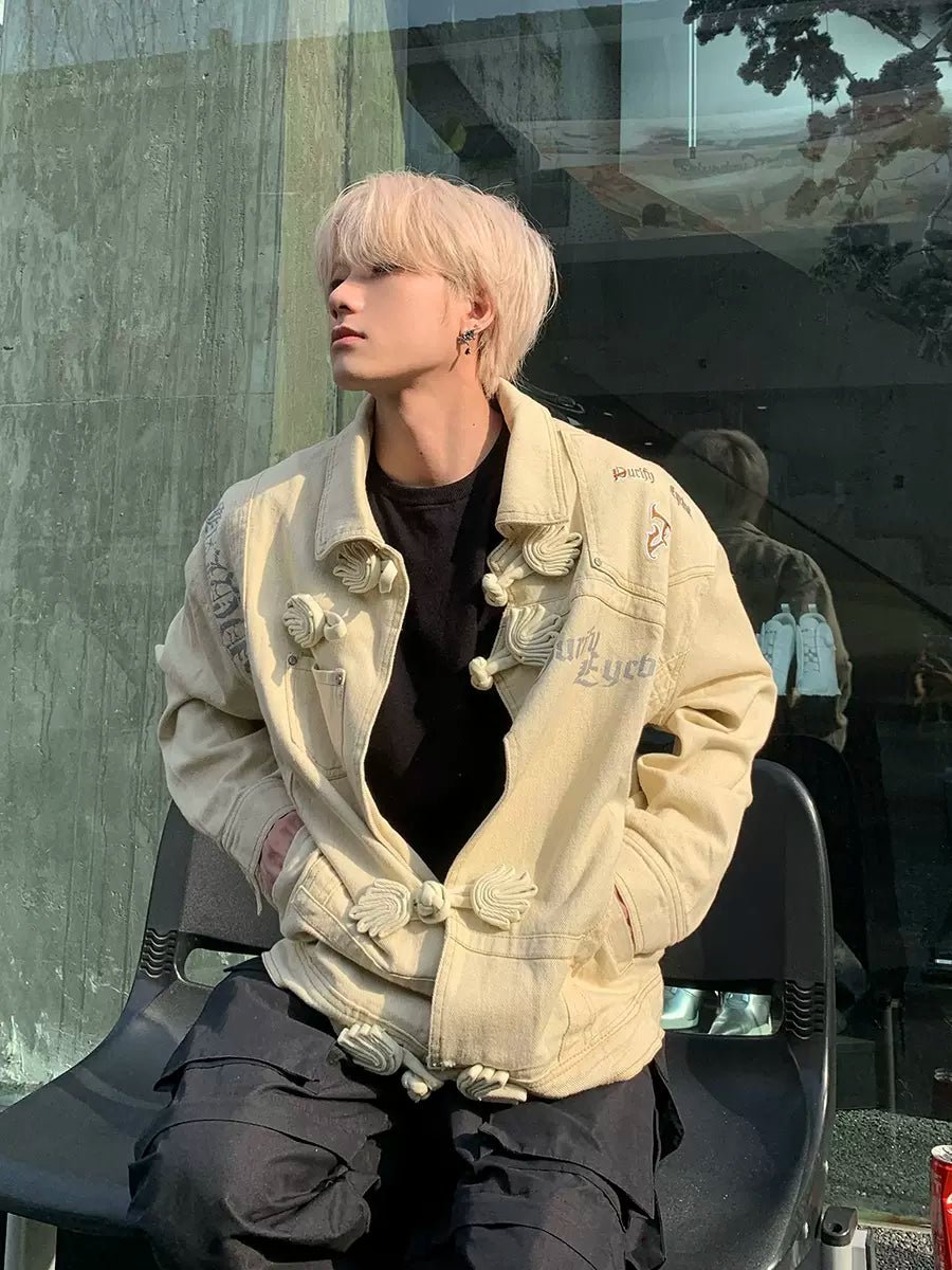 [K09] white denim jacket st1922 – stepblock